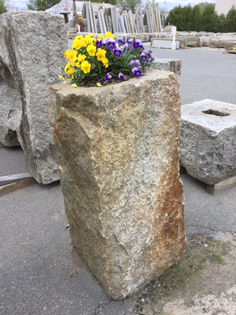 One-of-a-kind reclaimed granite planters - Olde New England Granite