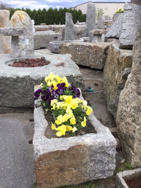 One-of-a-kind reclaimed granite planters - Olde New England Granite