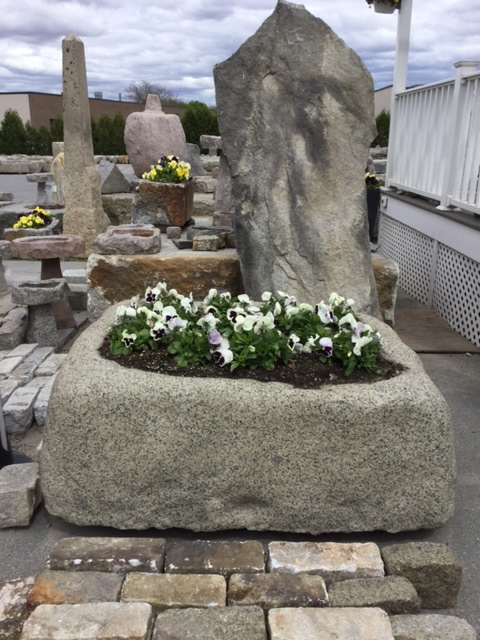 One-of-a-kind reclaimed granite planters - Olde New England Granite