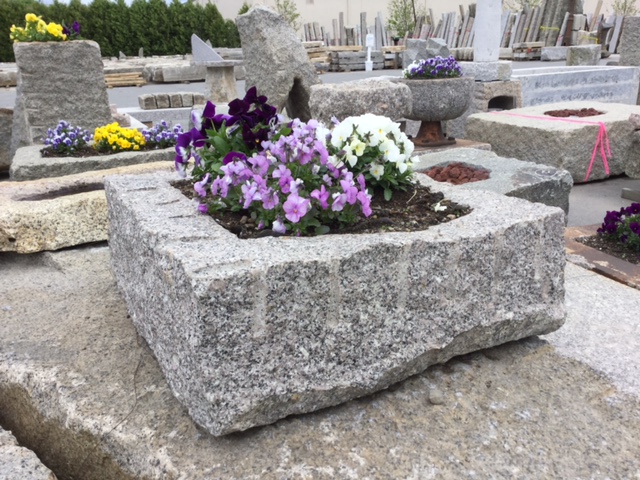 One-of-a-kind reclaimed granite planters - Olde New England Granite