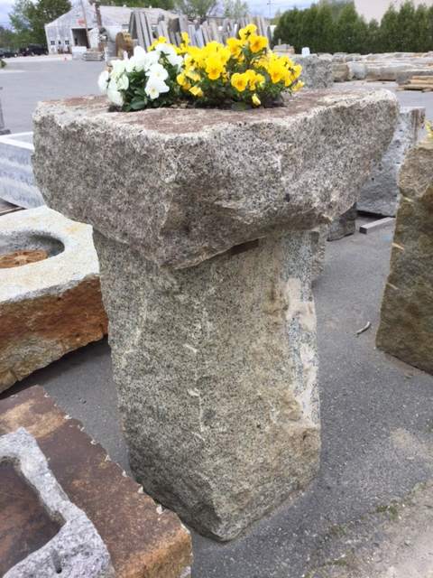 One-of-a-kind reclaimed granite planters - Olde New England Granite