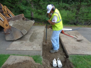 Installing a Granite Rumble Strip | Olde New England Granite