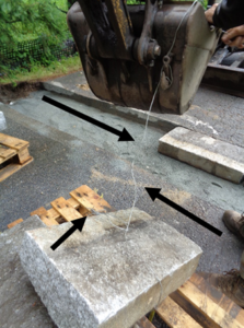 Installing a Granite Rumble Strip | Olde New England Granite