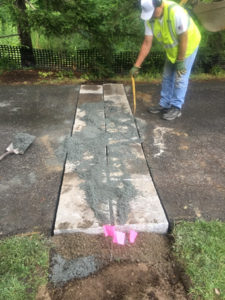 Installing a Granite Rumble Strip | Olde New England Granite