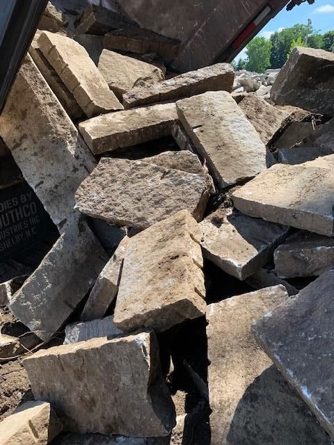 Chopped Wall Building Curb | Olde New England Granite