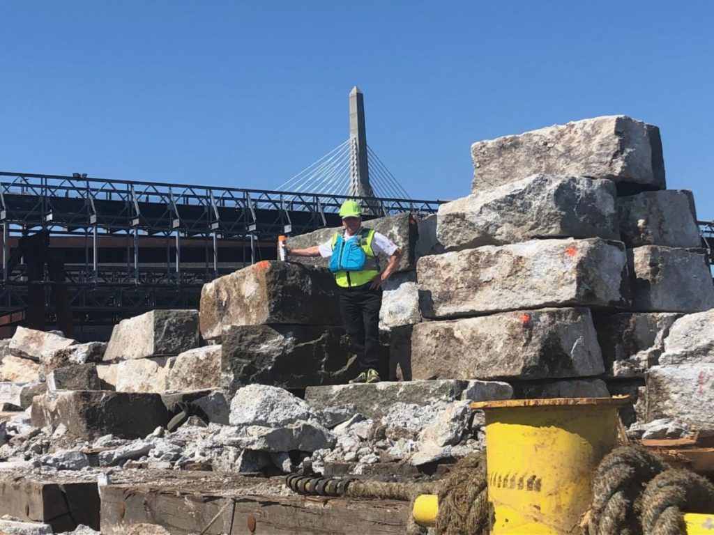 North Washington St. Bridge Pier Block - Olde New England Granite